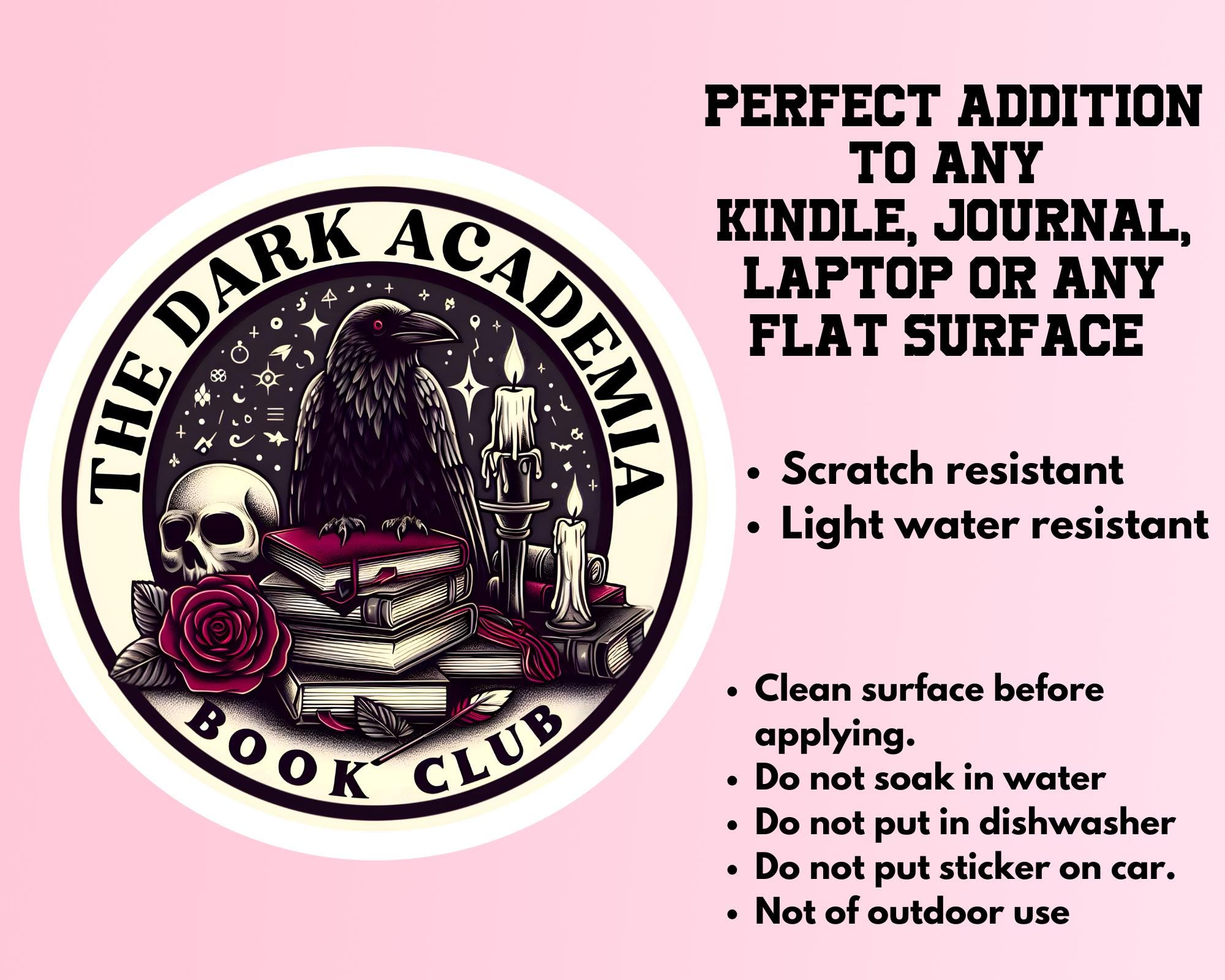 Dark Academia Sticker, Dark Academia, Book Sticker, Kindle Sticker ...
