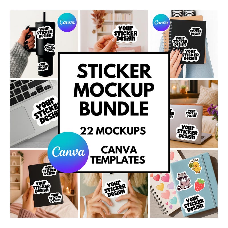Sticker Mockups Photoshop - Etsy