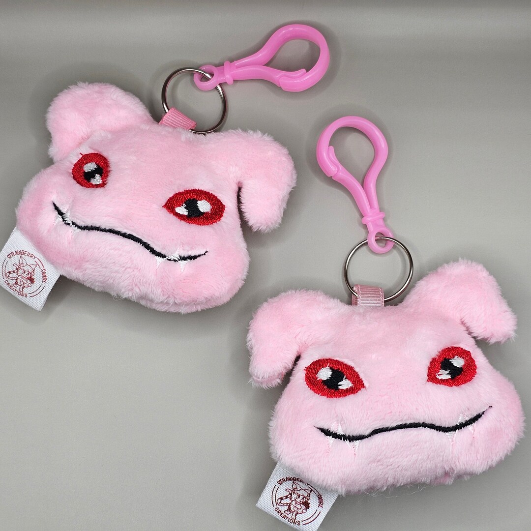 Koromon Plush Digimon Keychain - Etsy