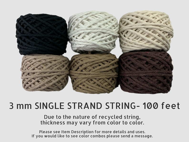 3mm / 100 Ft Single Strand Macrame Cotton String - Etsy