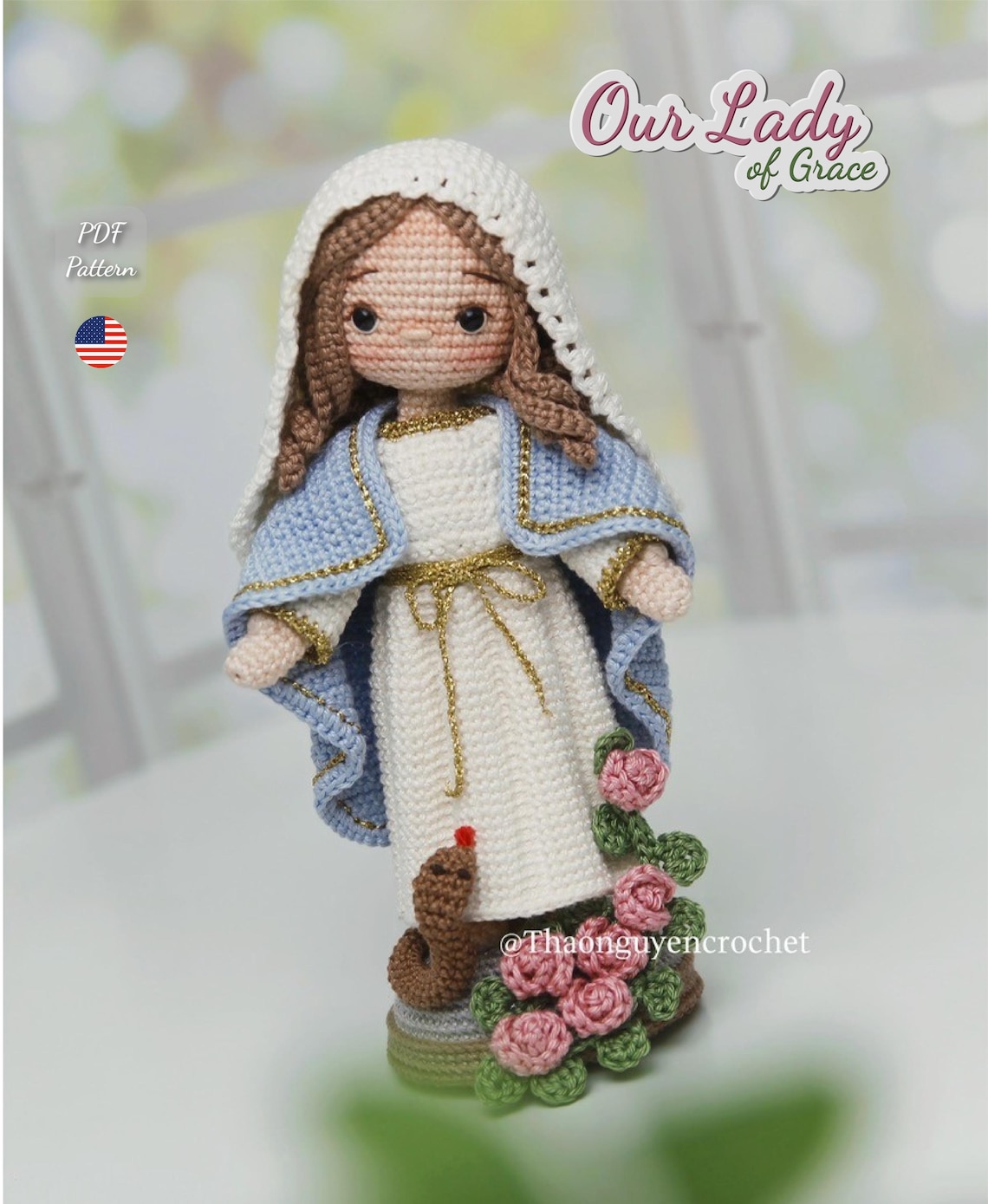 Amigurumi Virgin Mary Crochet – Our Lady of Grace Doll – Catholic ...