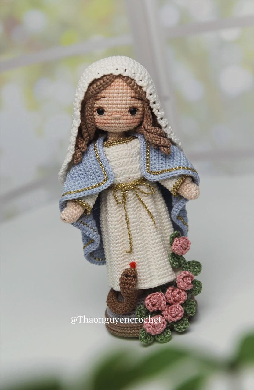Amigurumi Virgin Mary Crochet – Our Lady of Grace Doll – Catholic ...
