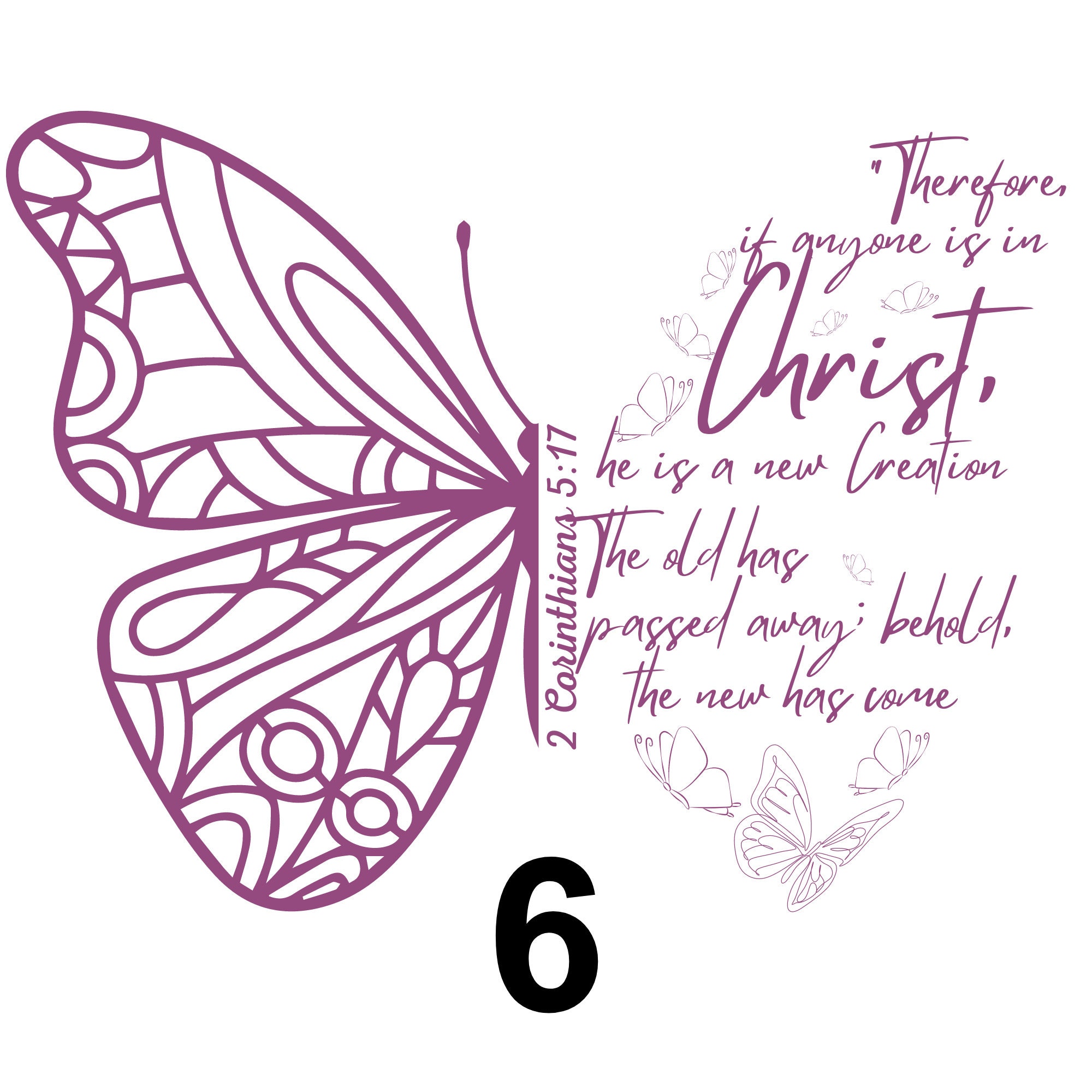 2 Corinthians 5:17 Butterfly Framed - Etsy