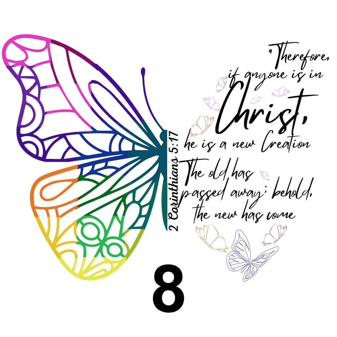 2 Corinthians 5:17 Butterfly Framed - Etsy
