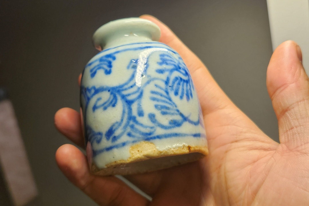 Chinese Antique Blue and White Ink Pots - Etsy