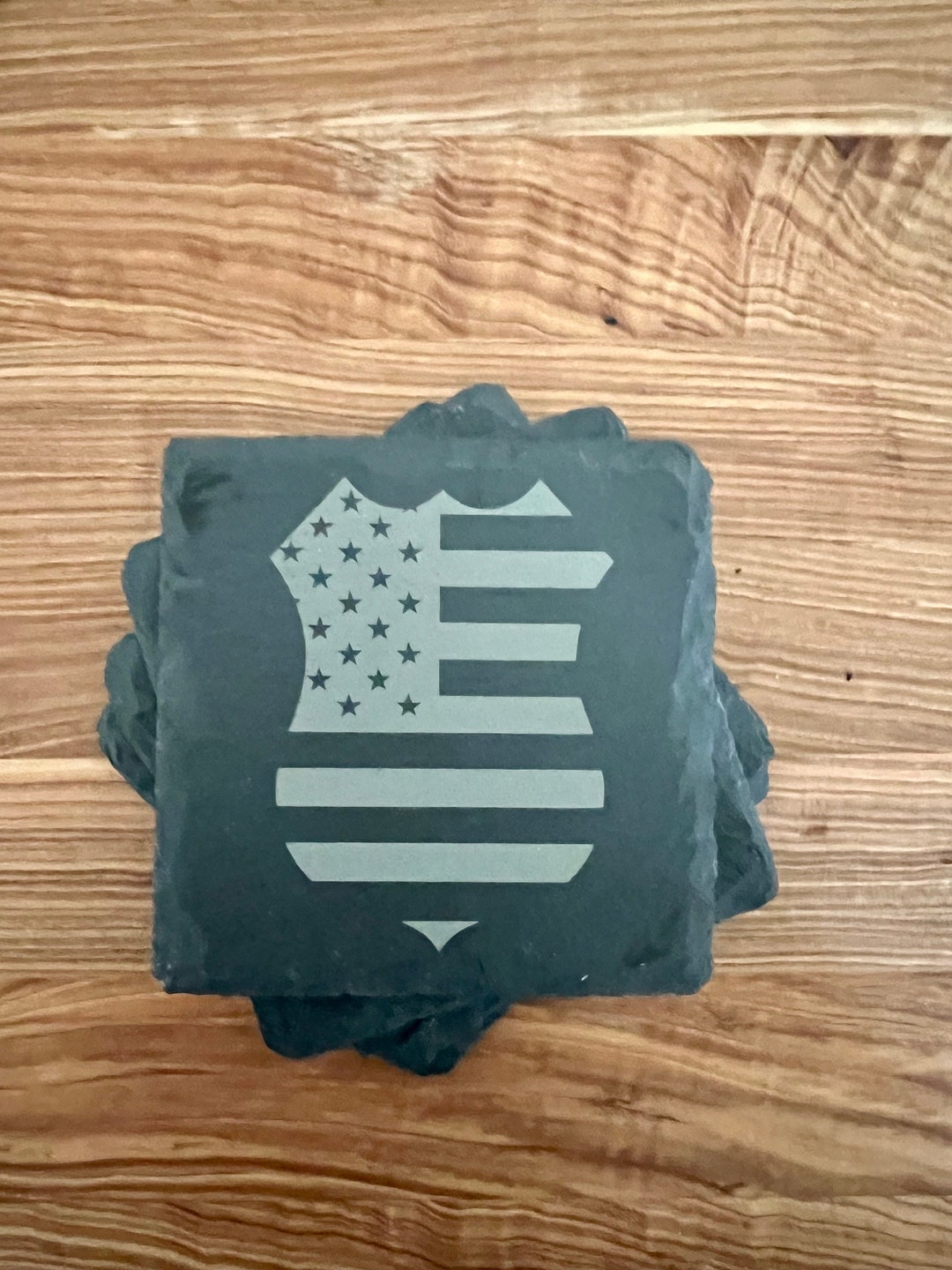 Custom Laser Engraved Police Badge Coaster Personalized Gift - Etsy