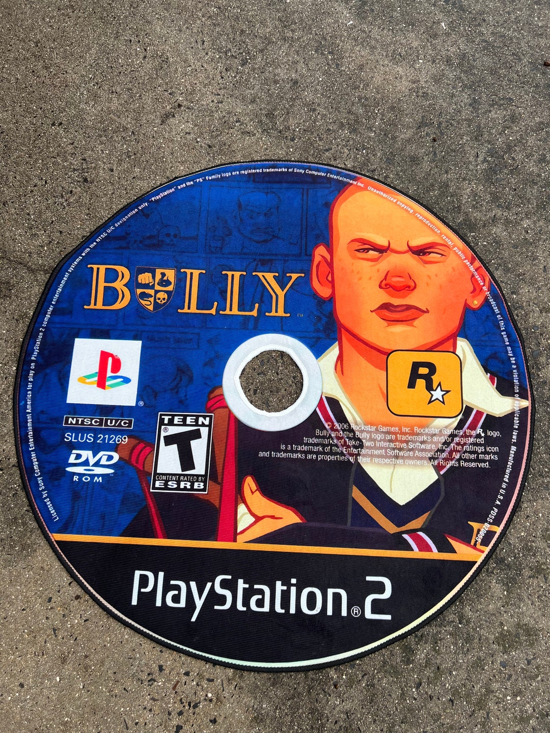 Bully Rug PS2 Custom Nostalgic Gaming Disc Rug Playstation 2 High ...