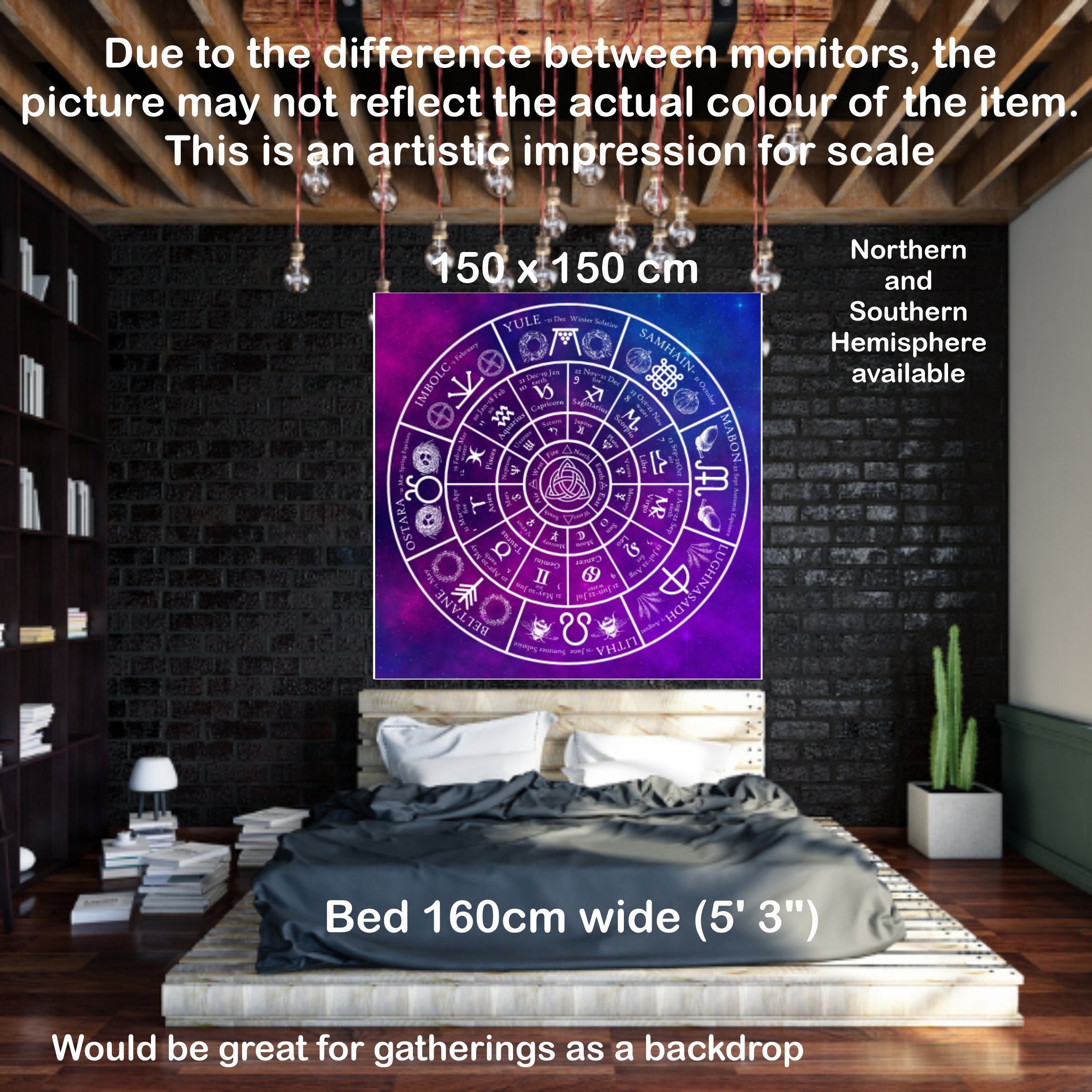 17 PAGAN WHEEL of the Year Fabric Wall Hanging GALAXY - Etsy