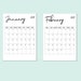 2024 Calendar Printable Blank Design Monthly Calendar Monday - Etsy
