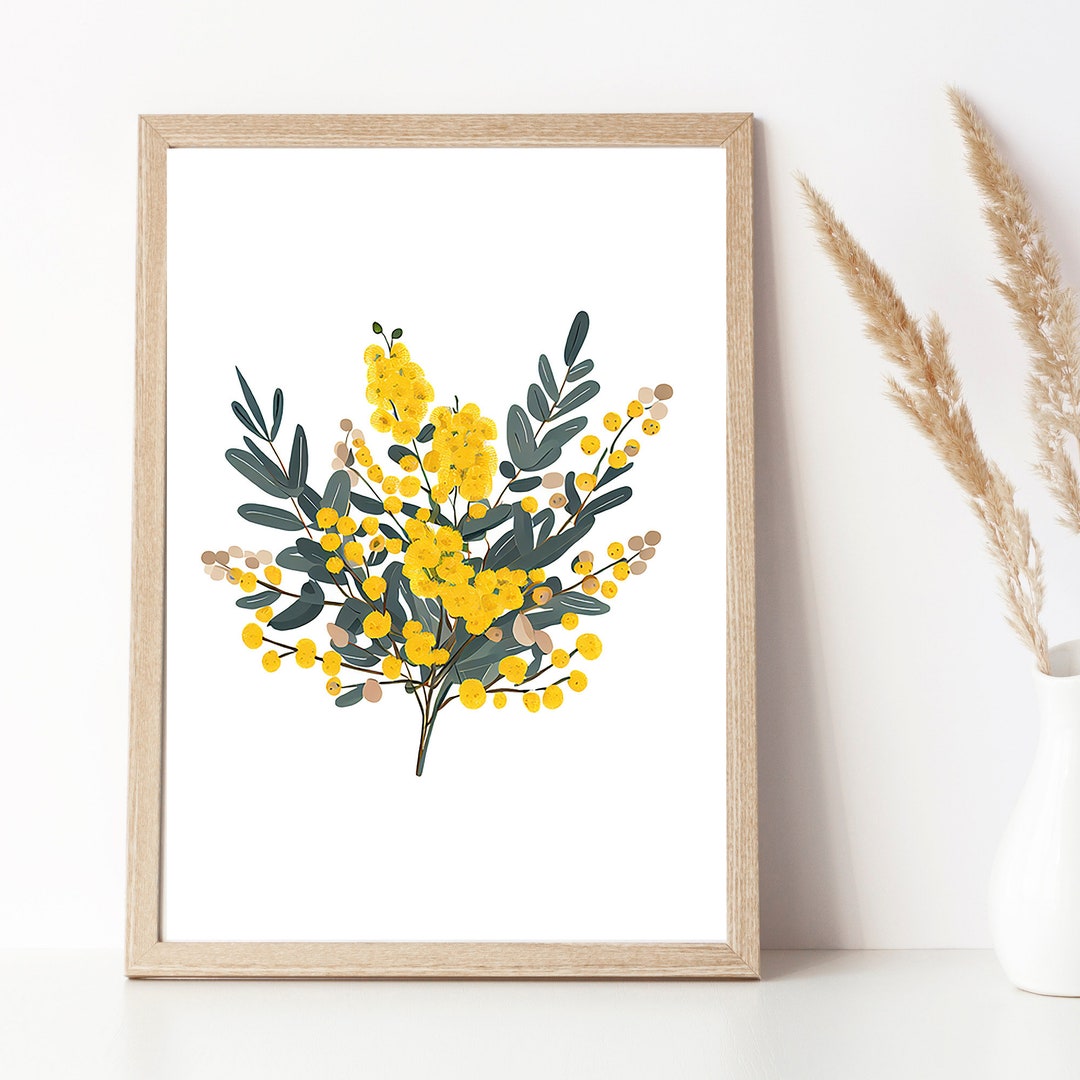 Golden Wattle Wall Art Digital Printable Australian Floral - Etsy