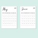 2024 Calendar Printable Blank Design Monthly Calendar Monday - Etsy