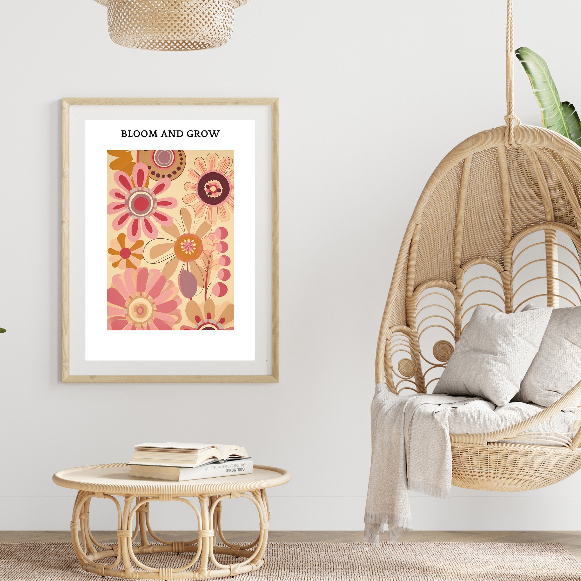 Flower Market Shop Poster: Bloom and Grow Retro Florist Print Florist ...