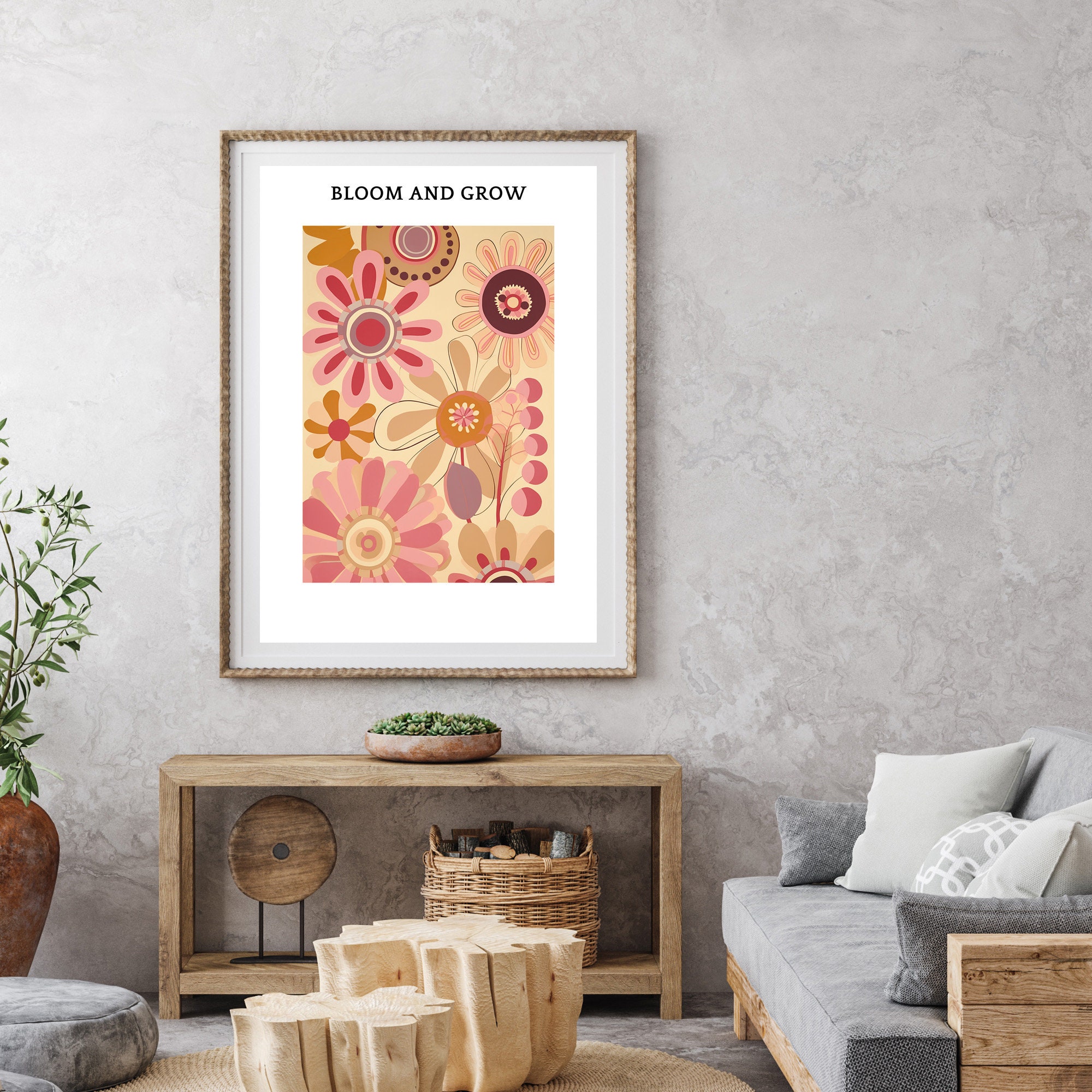 Flower Market Shop Poster: Bloom and Grow Retro Florist Print Florist ...
