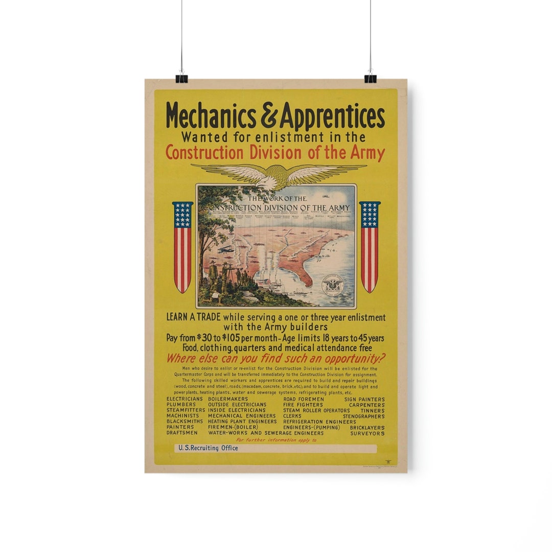 US Army Mechanics Poster - Etsy