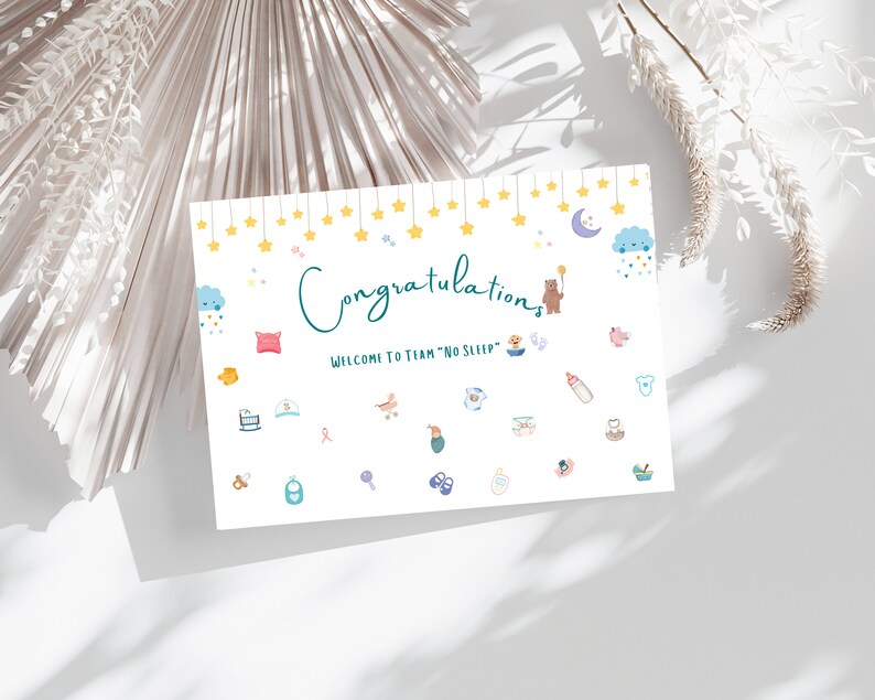 Baby Shower | Digital Download & Printable Card | Funny New Baby Card ...