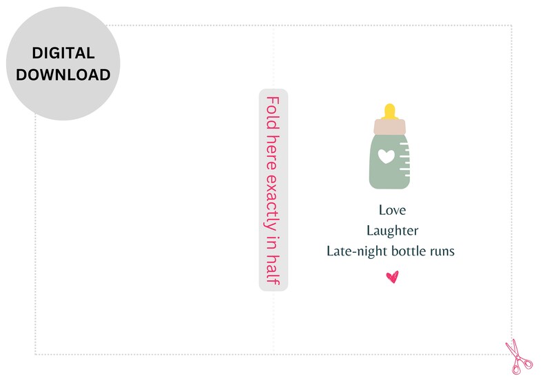 Baby Shower | Digital Download & Printable Card | Funny New Baby Card ...