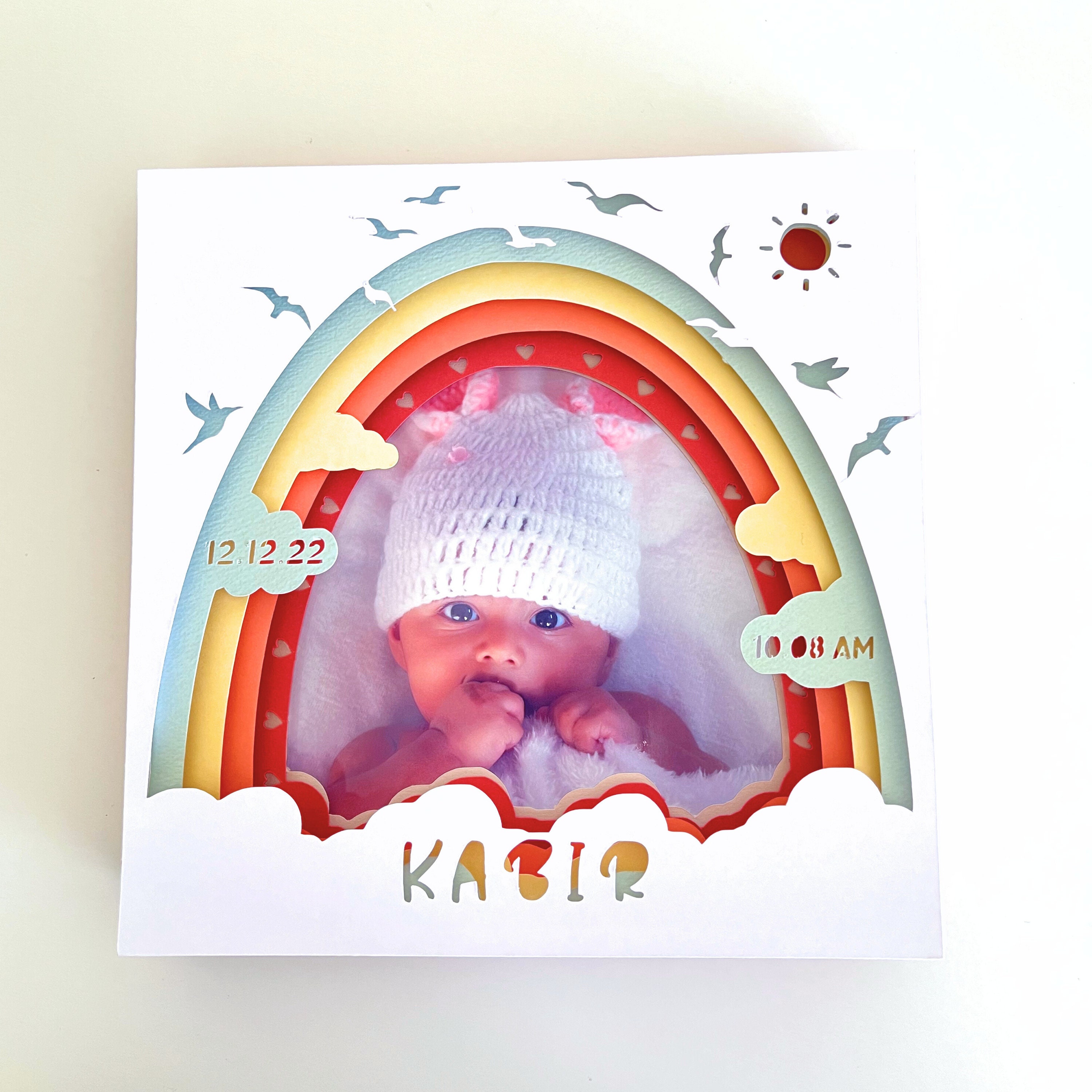 3D Custom Baby Stats Shadow Box, Baby Birth Shadow Box, Custom Name SVG ...