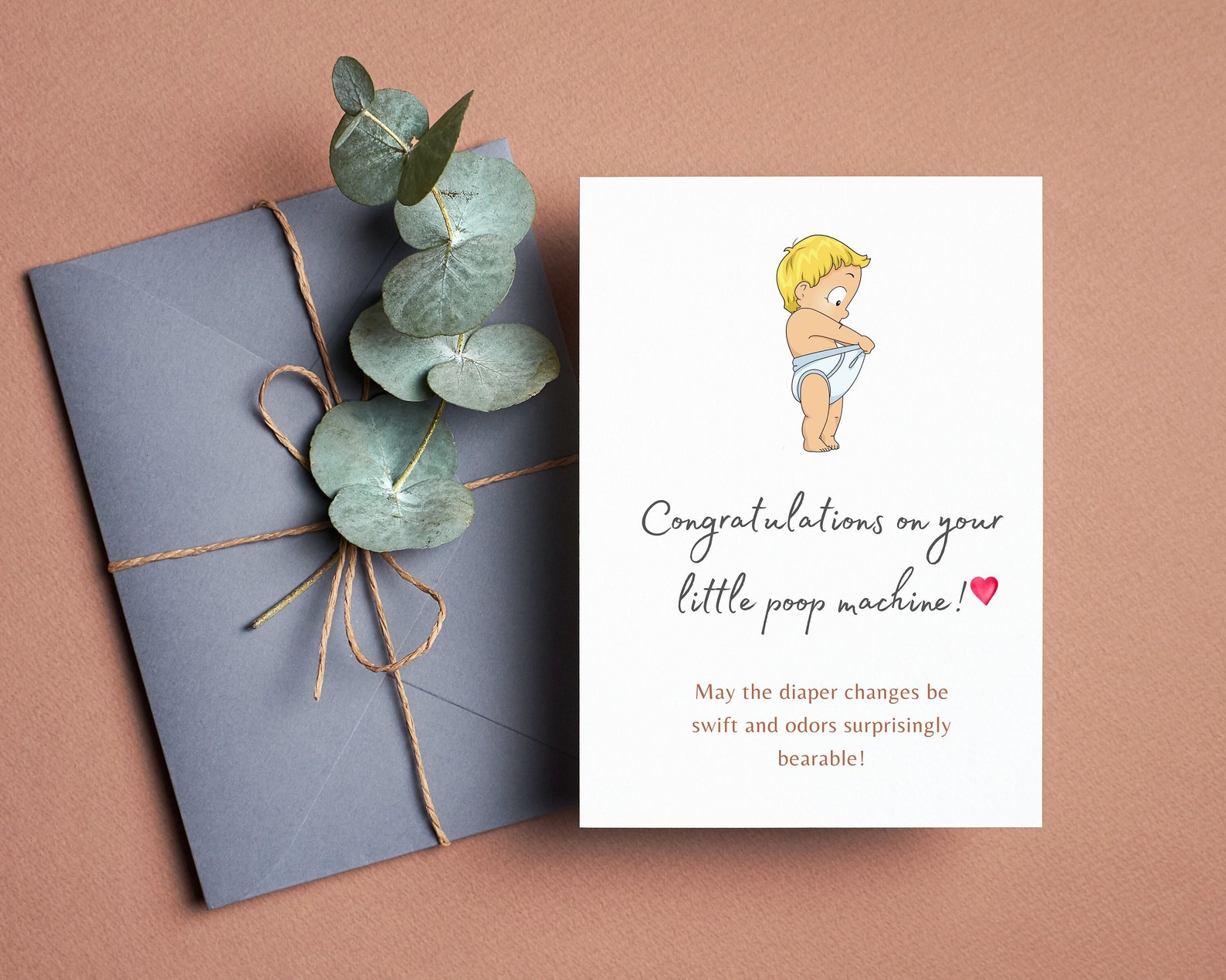 Baby Shower | Digital Download & Printable Card | Funny New Baby Card ...