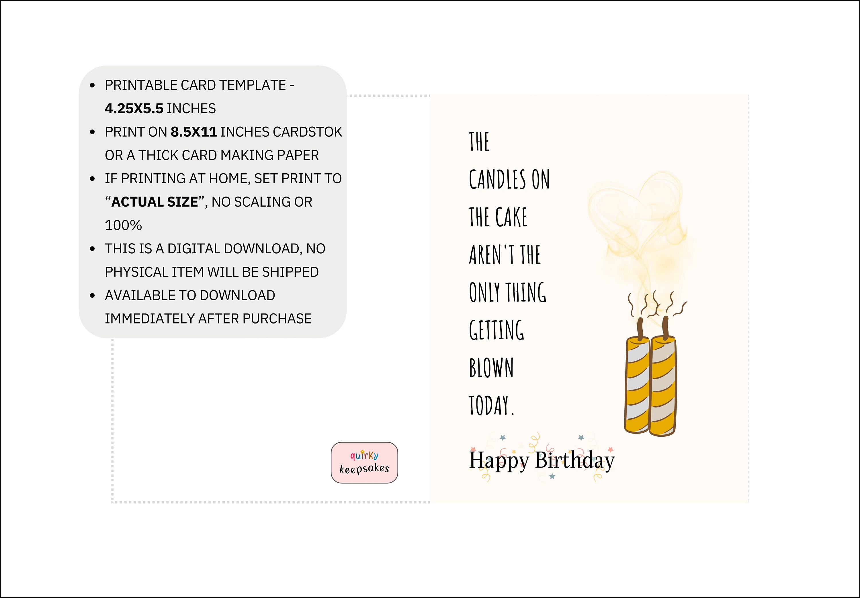 Funny Birthday Card | Card for Her | Card for Him | Instant Birthday ...