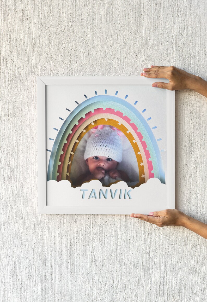 3D Baby Stats Shadow Box SVG Bundle, Custom Name, Laser Cut Files - Etsy