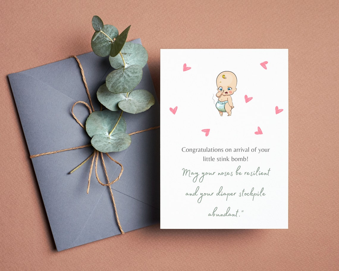 Baby Shower | Digital Download & Printable Card | Funny New Baby Card ...