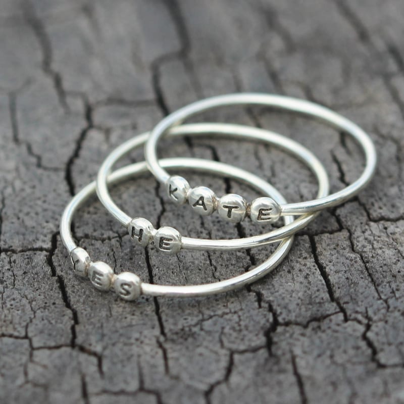 Letter Ring - Etsy
