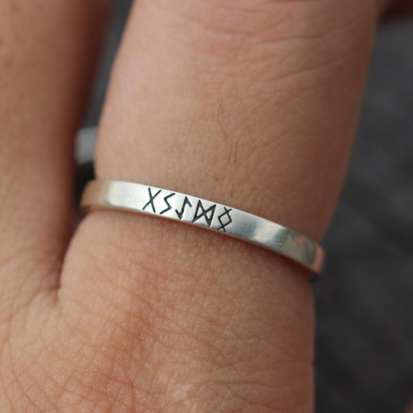 Rune Wedding Ring - Etsy