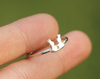 925 Silver Bunny Rabbit Ring,family Pet Jewelry,animal Lover Gift - Etsy