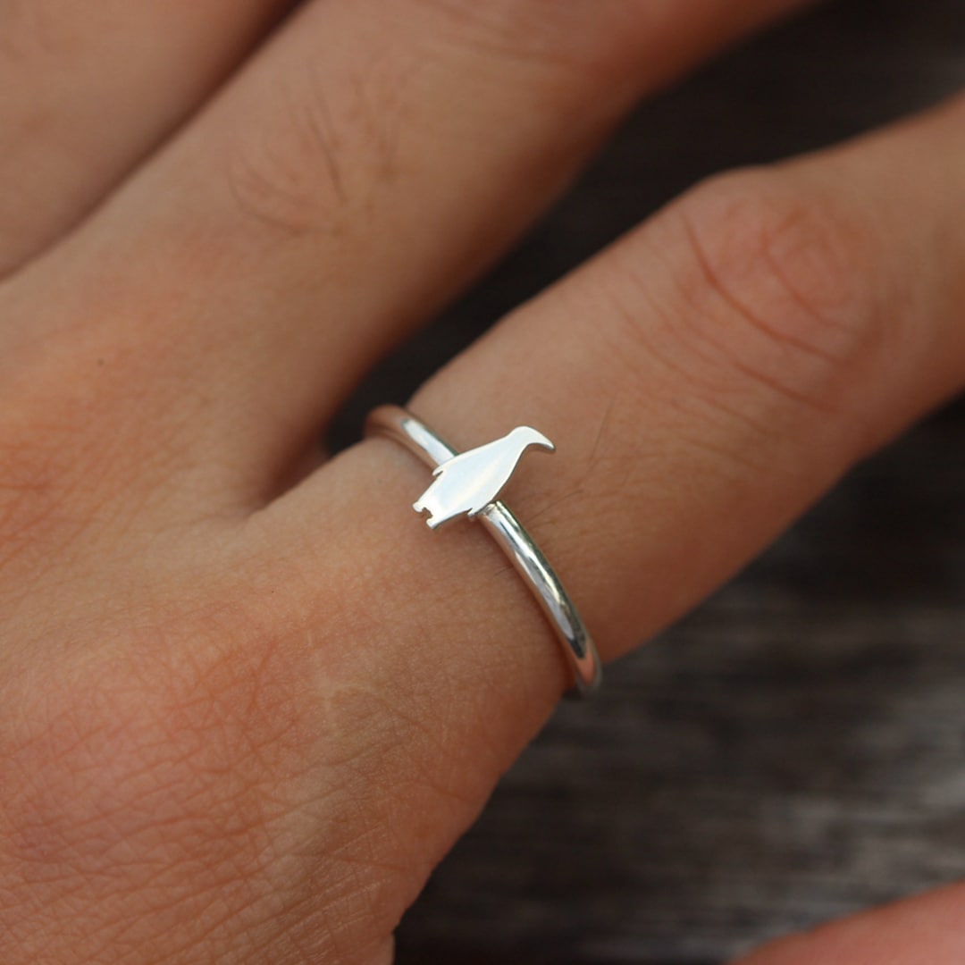 Penguin Ring,sterling Silver Animal Ring,penguin Jewelry,nature Jewelry ...