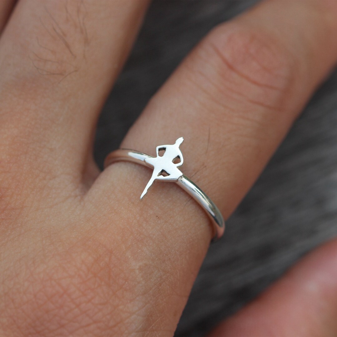 Sterling Silver Dance Girl Ring,ballerina Jewelry,dancer Jewelry,girls ...