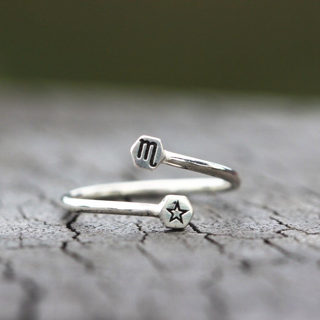 Personalized Zodiac Constellation Ring,925 Silver Ring Custom Silver ...