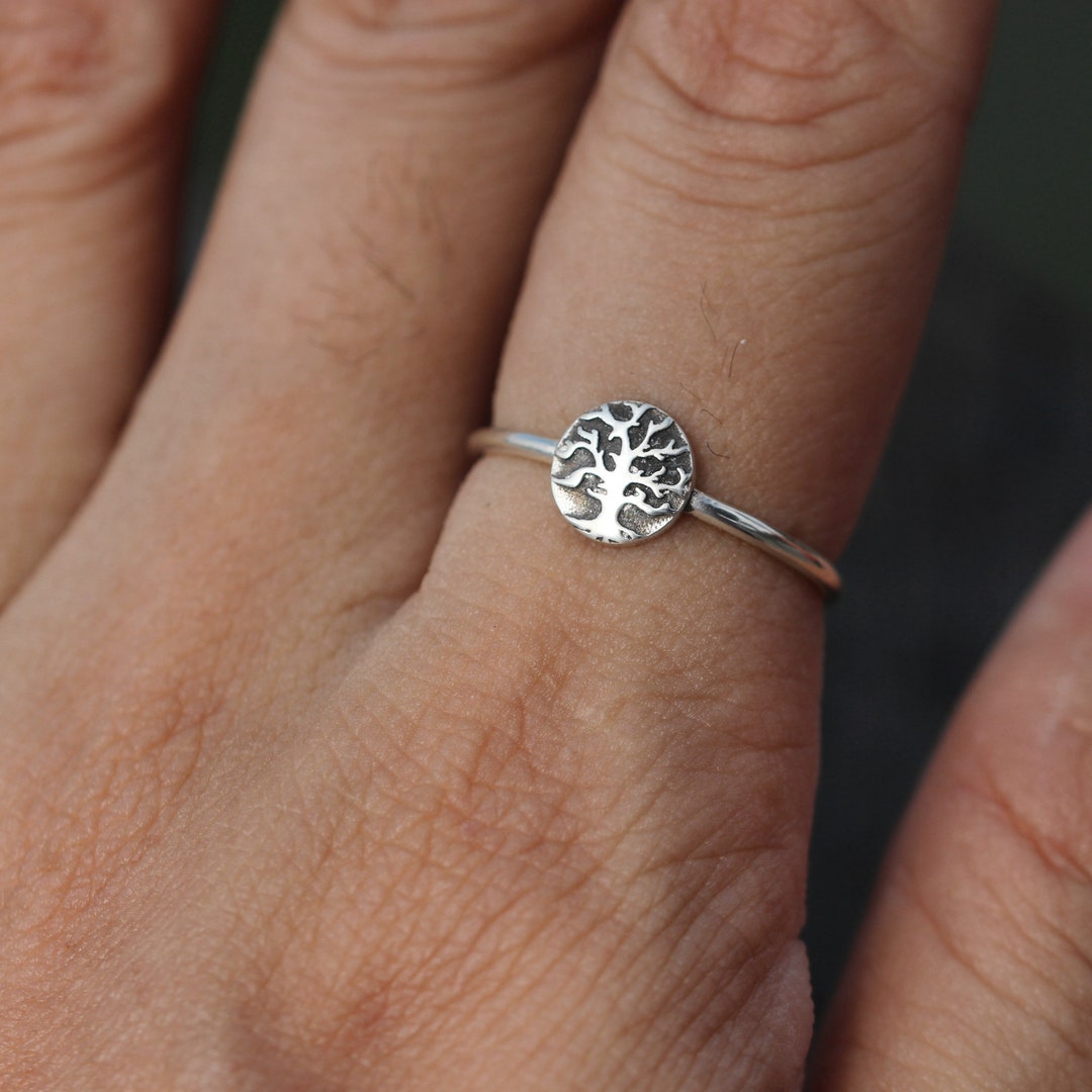 Tree Ring,family Tree Ring, Tree of Life Ring,silver Ring,solid 925 ...