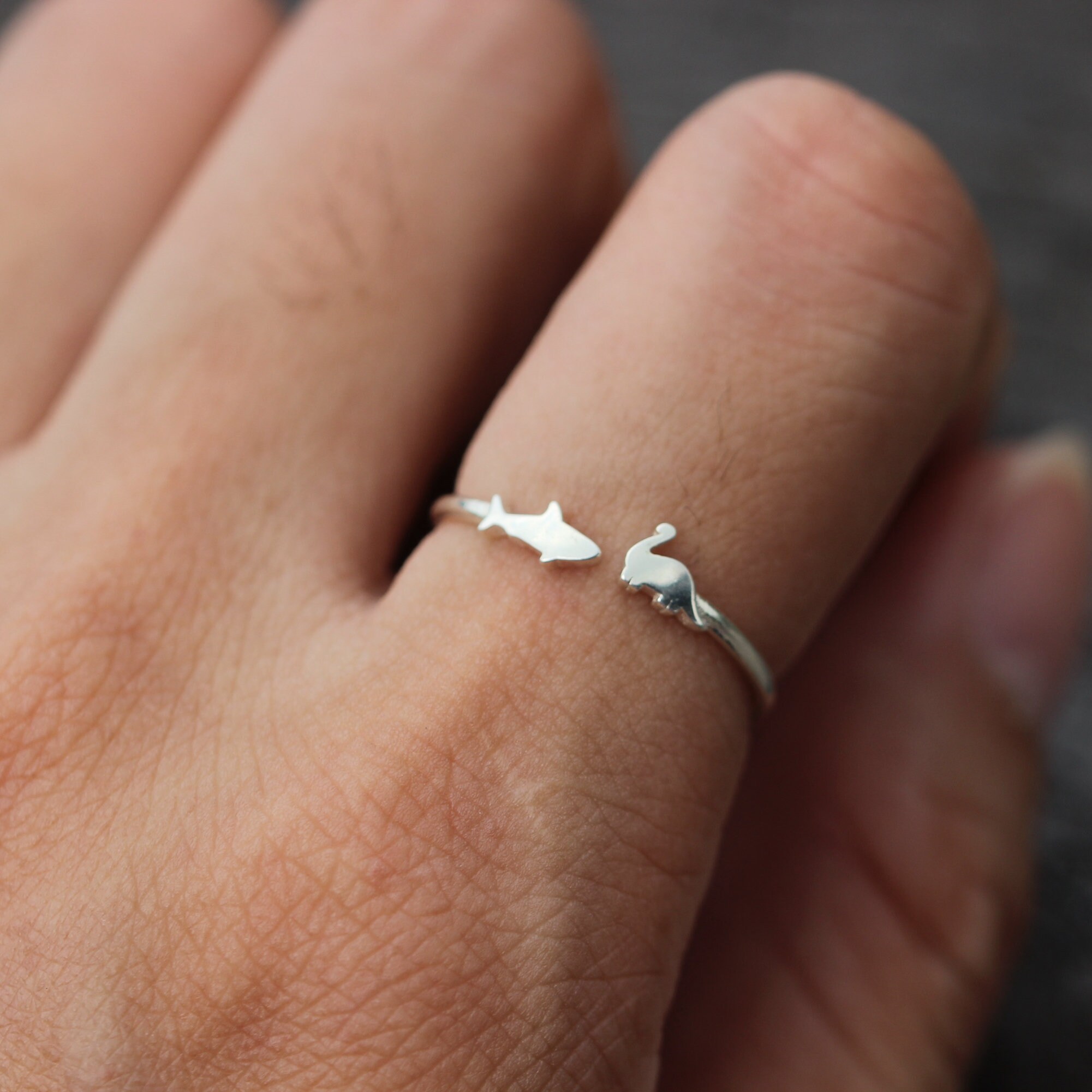 Shark Ringdargon Ringdinosaur Ringsolid 925 Silver Whale - Etsy