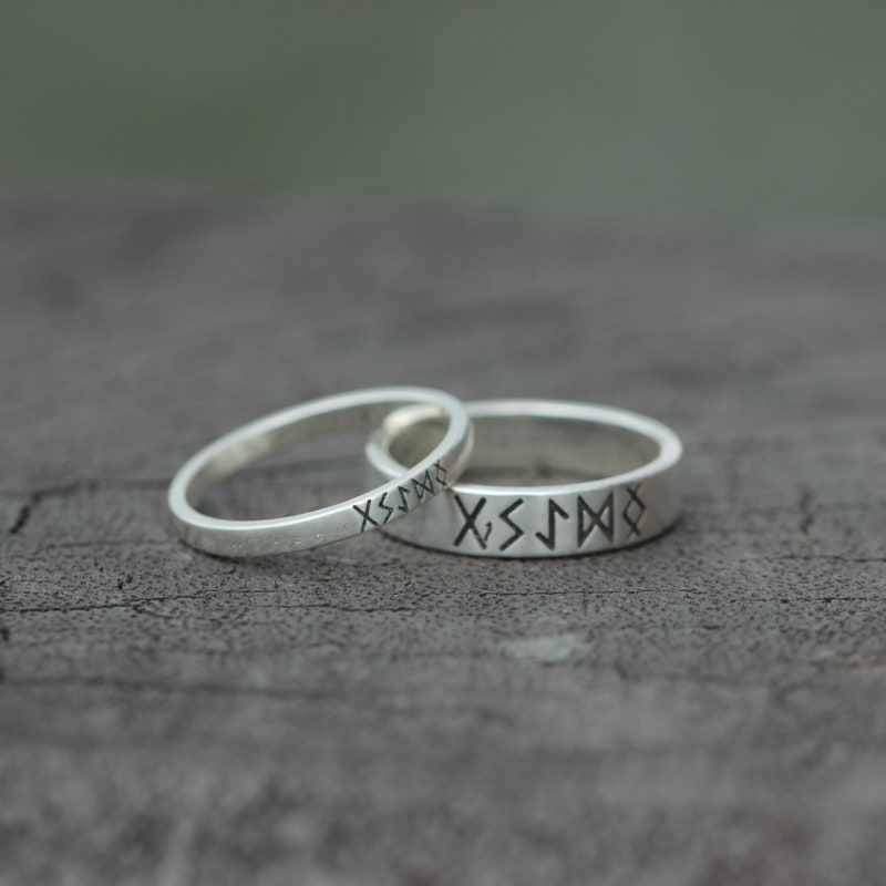 Rune Wedding Ring - Etsy