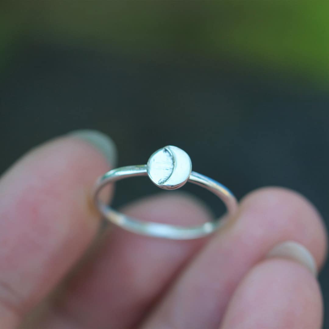 Sterling Silver Sun and Moon Ring: Celestial Jewelry - Etsy