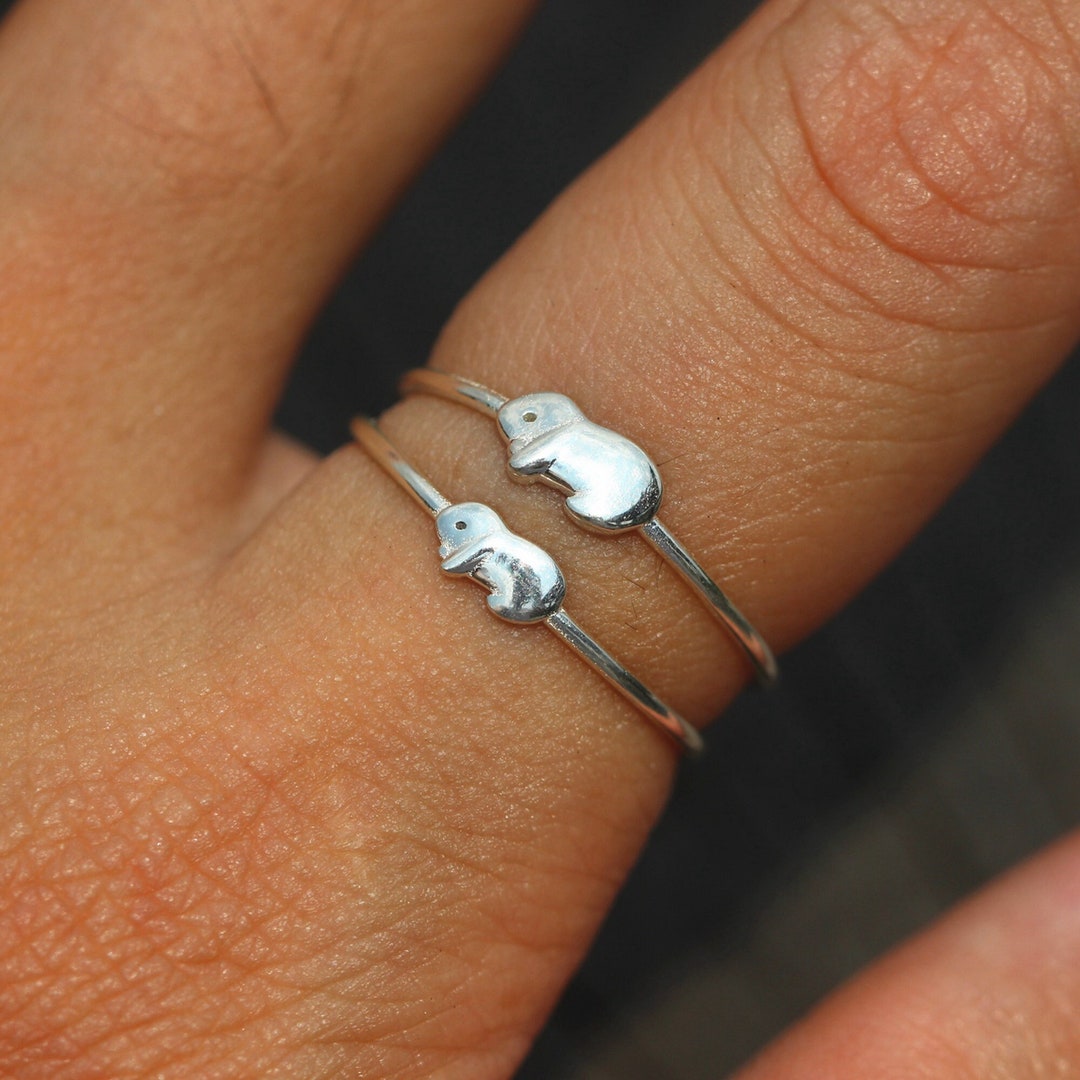 Silver Rabbit Ring - Etsy