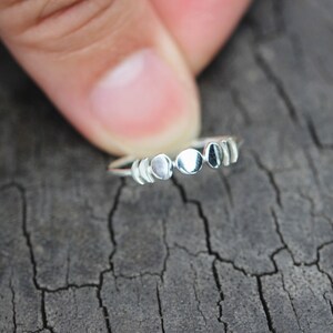 Silver Moon Phase Ring,crescent Moon Ring,moon Cycle Ring,sterling ...