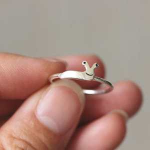 925 Silver Handmade Baby Slug Ring, Slug Jewelry,insect Ring Silver ...