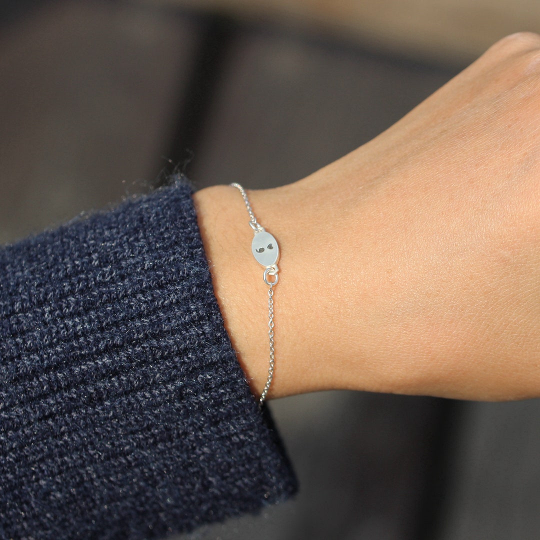 Sterling Silver Semicolon Bracelet,heart & Comma Bracelet,suicide ...