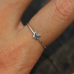 Dainty 925 Sterling Silver Butterfly Ring: Animal Lover Jewelry - Etsy