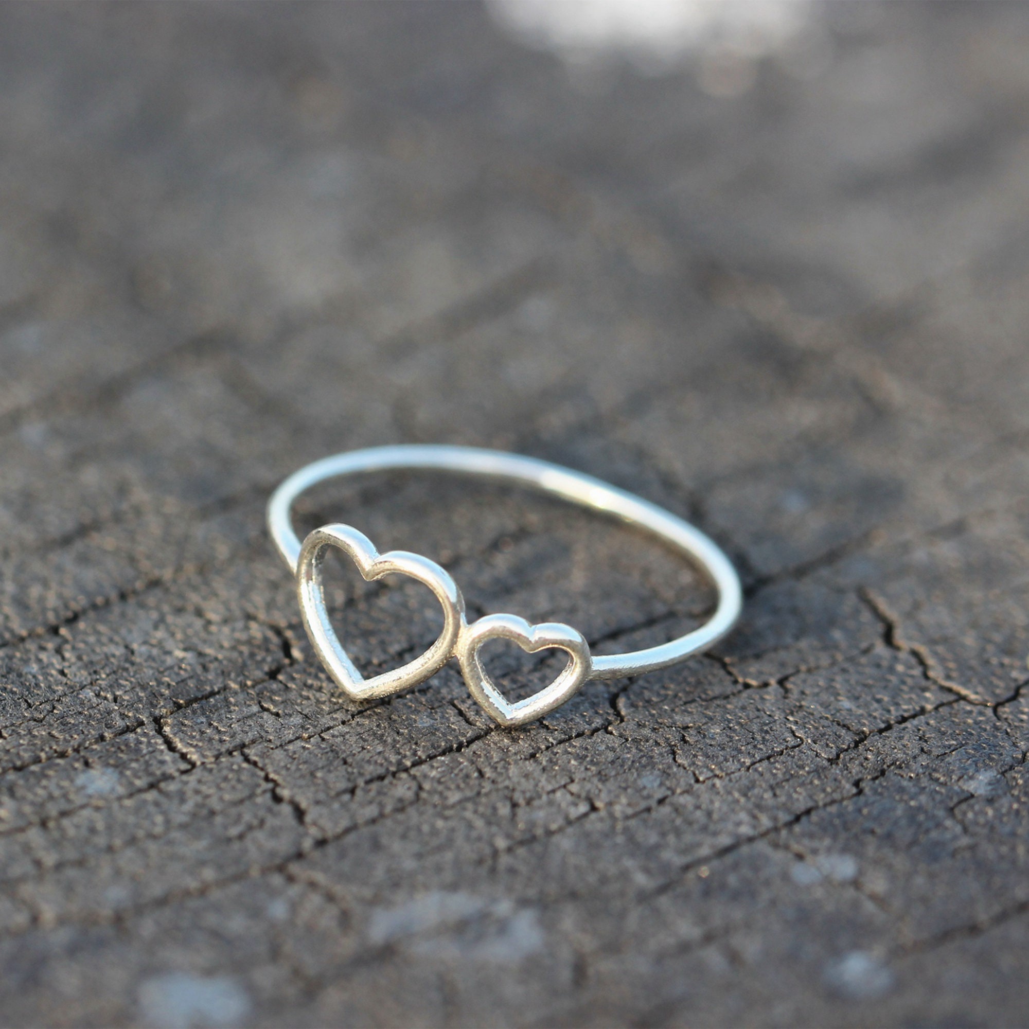 Two hearts together ring store