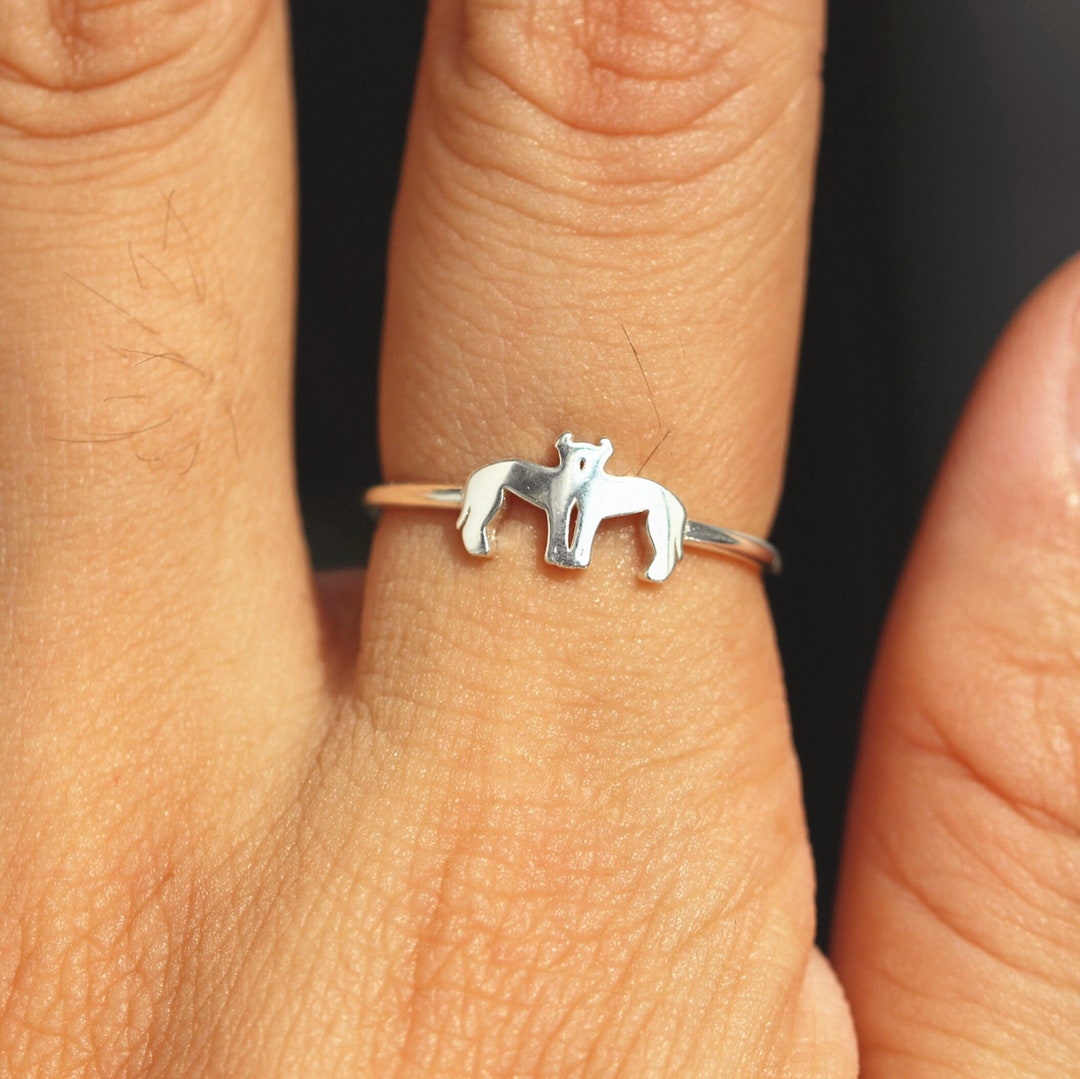 925 Silver Kiss Greyhound Dog Ring,greyhound Jewelry,silver Family ...