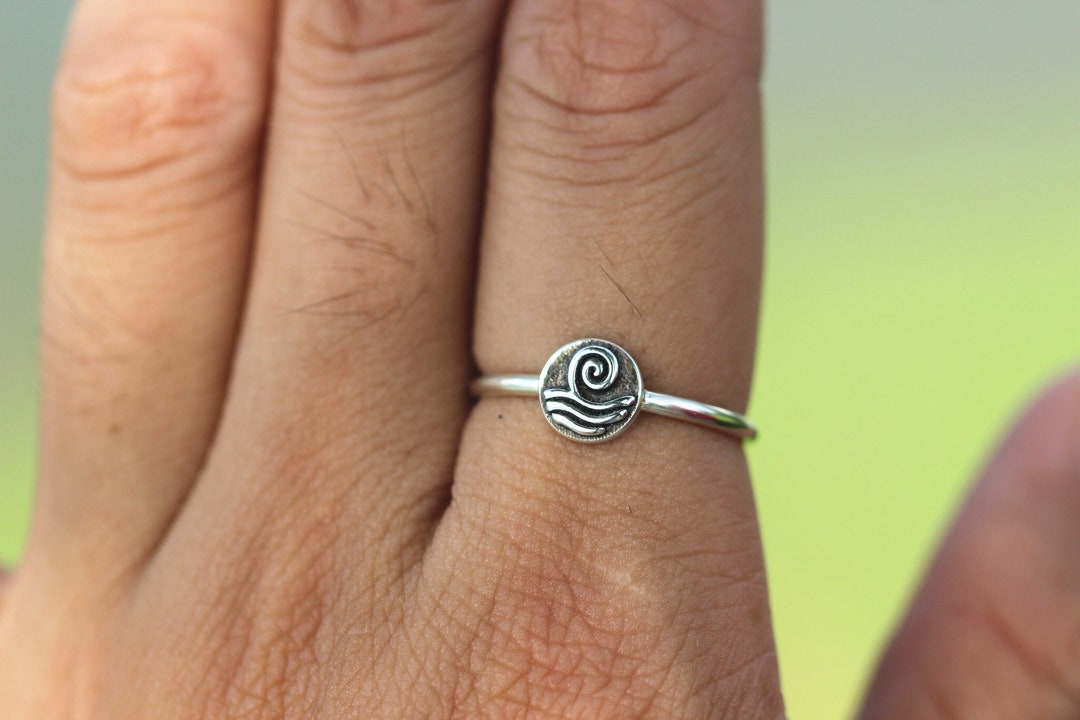 Natural Elements Ring,925 Silver Water Element Ring,four Elements Ring ...