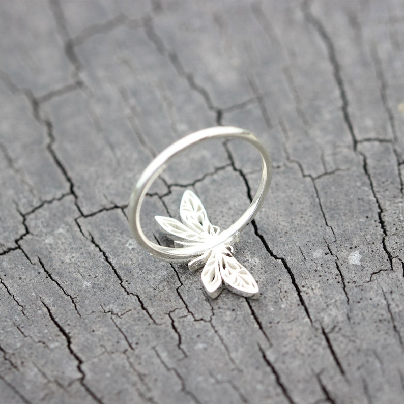 925 Sterling Silver Dragonfly Ring,insect Jewelry - Etsy