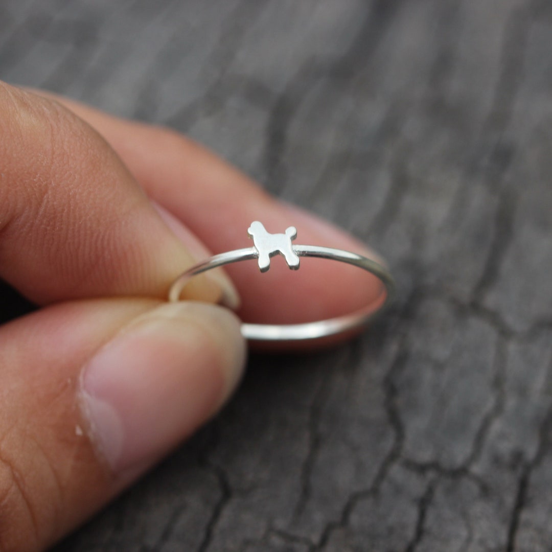 Sterling Silver Poodle Ring: Animal Lover Jewelry Gift - Etsy