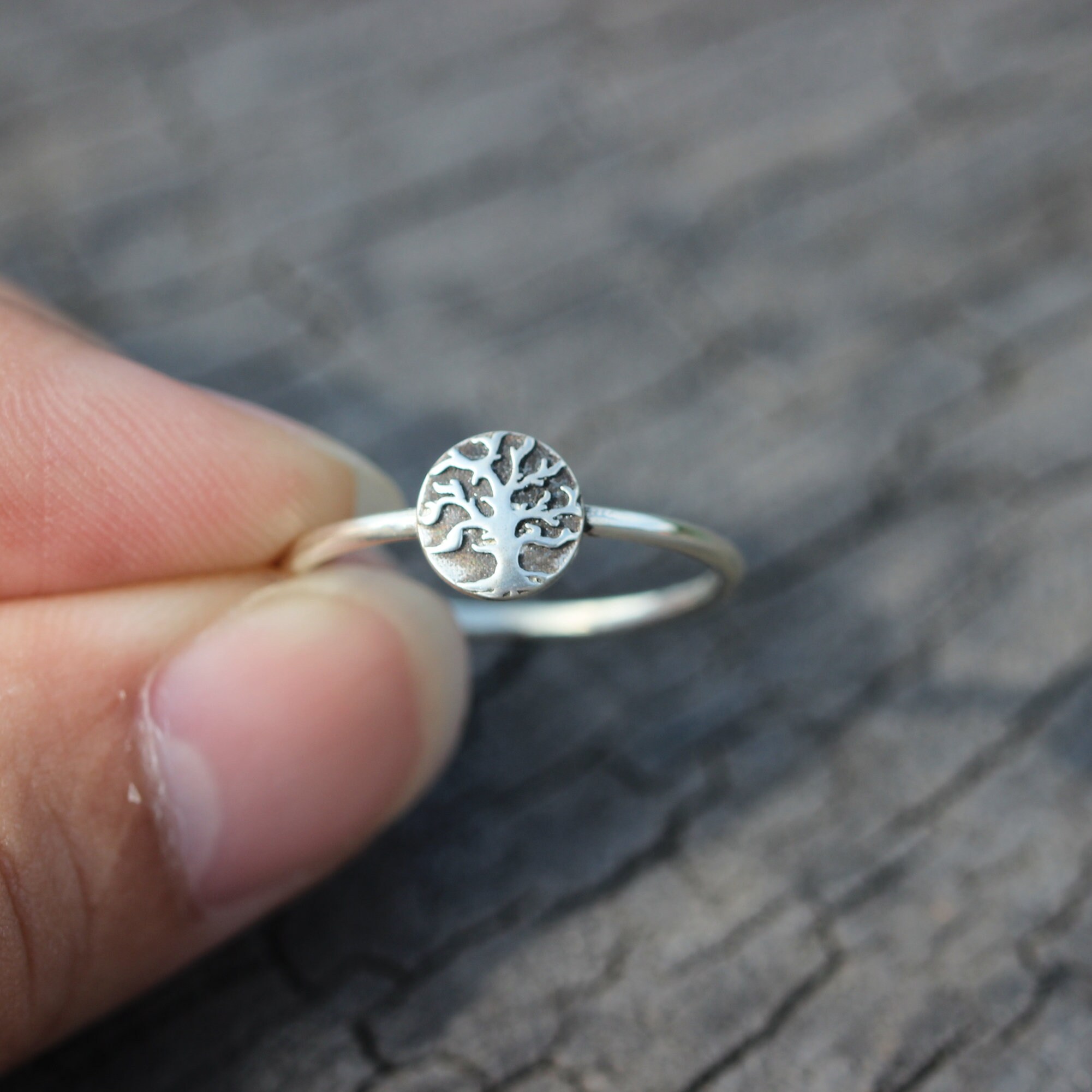 Tree Ringfamily Tree Ring Tree of Life Ringsilver - Etsy
