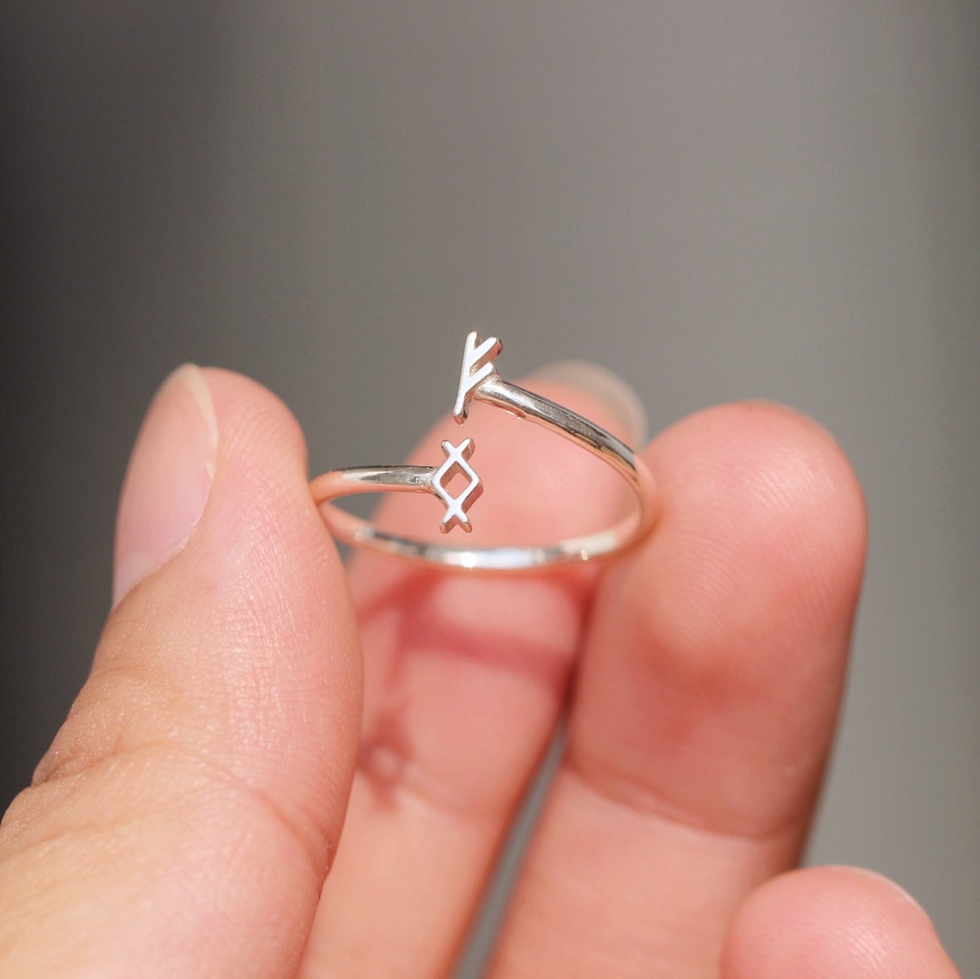 Personalized Rune Ring,custom Rune Ring,protection Rune Jewelry,925 ...