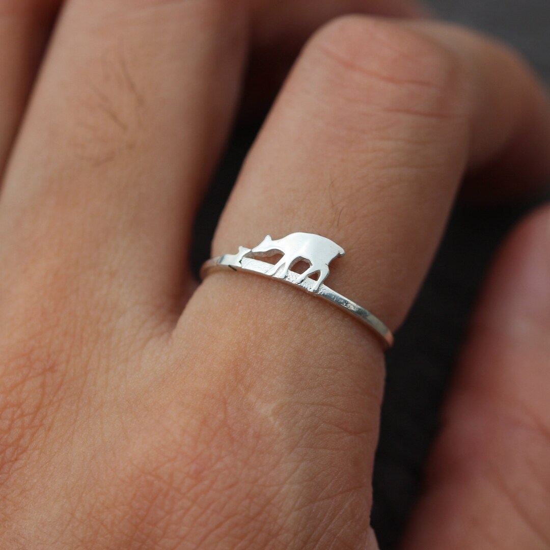Sterling Silver Sheep Ring: Minimalist Animal Jewelry - Etsy