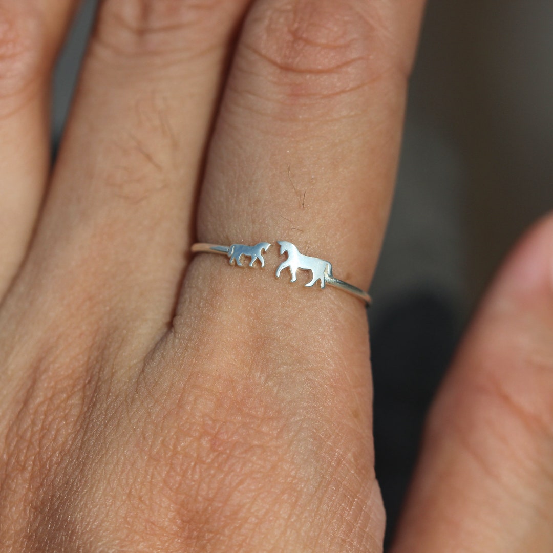 925 Sterling Silver Horse Ring,sterling Silver Horse Ring,equestrian ...