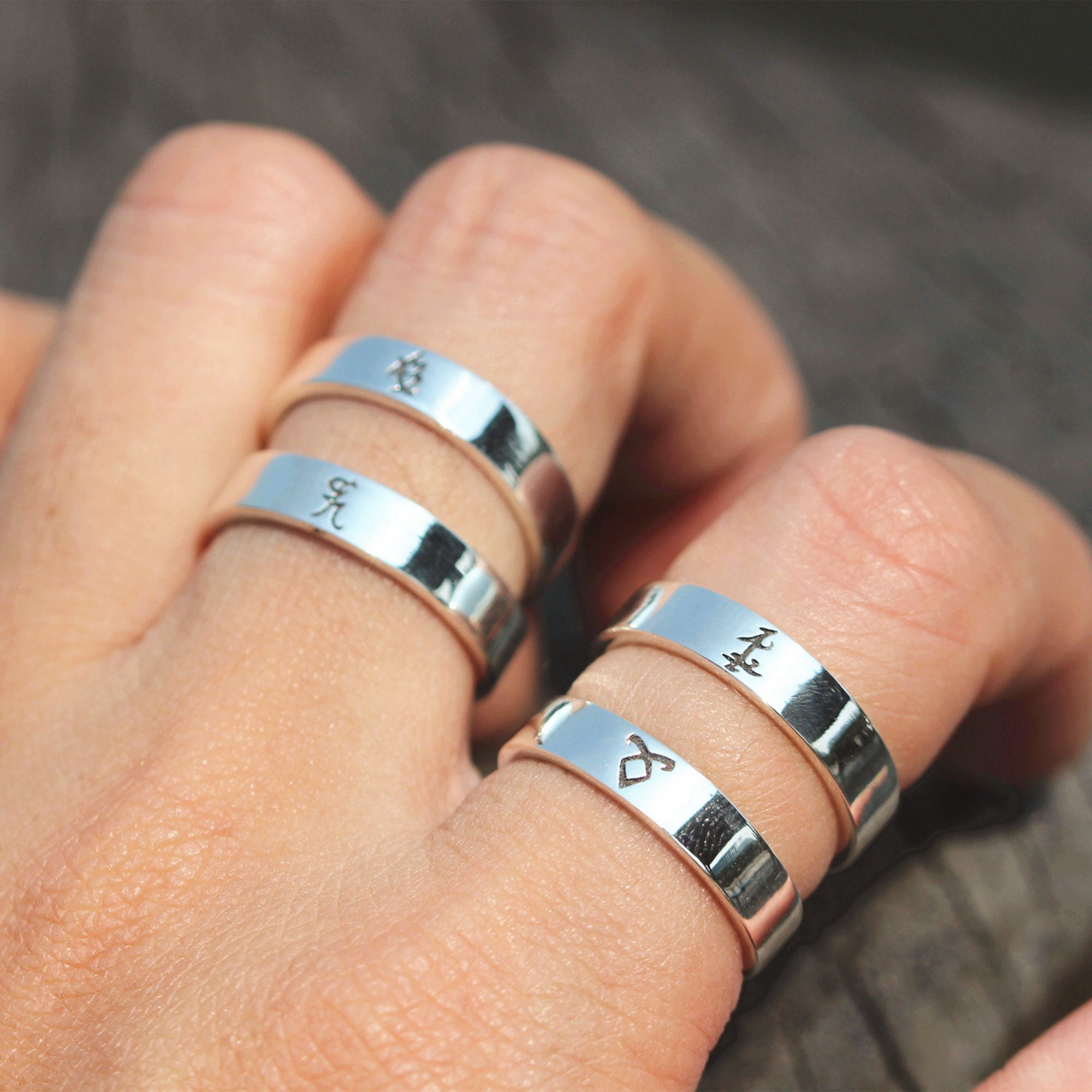 925 Sterling Silver Power Runes Ringparabatai Rune - Etsy